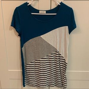 Tops | Mixed Contrast Tee | Poshmark